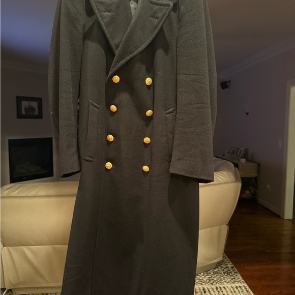 Jackets & Coats | Us Naval Officer Blue Doublebreasted Bridge Coat With ...